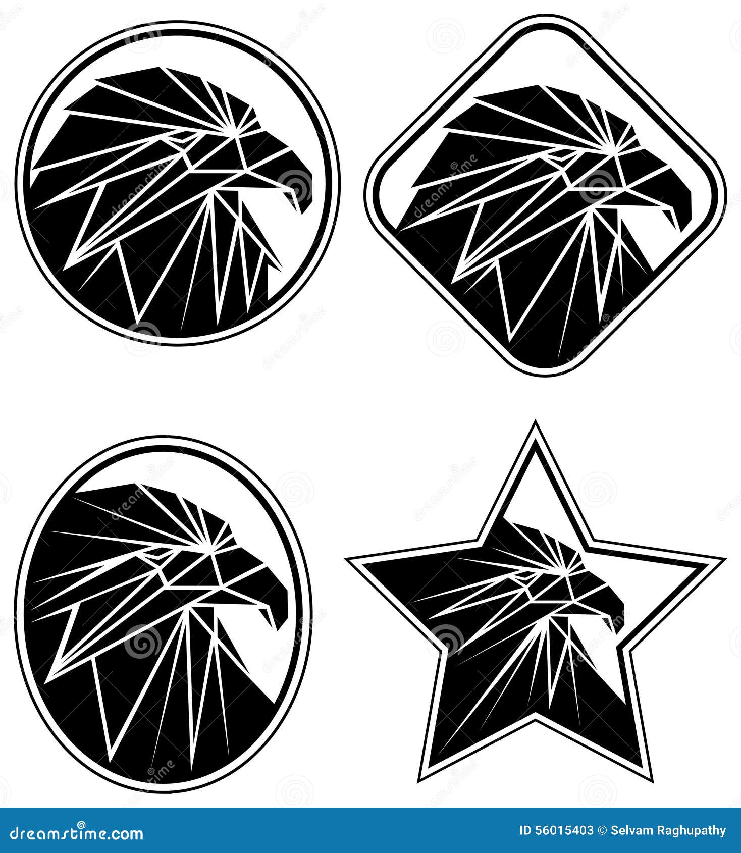 Eagle symbols stock vector. Illustration of profile, predator - 56015403