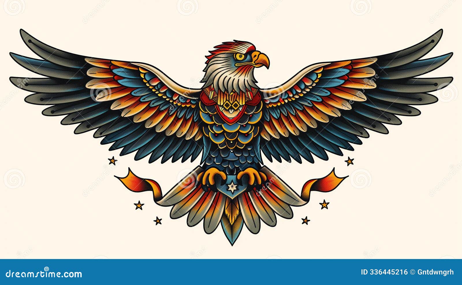Eagle Tattoo Design. American Traditional Style, Eagle Tattoo Flash ...