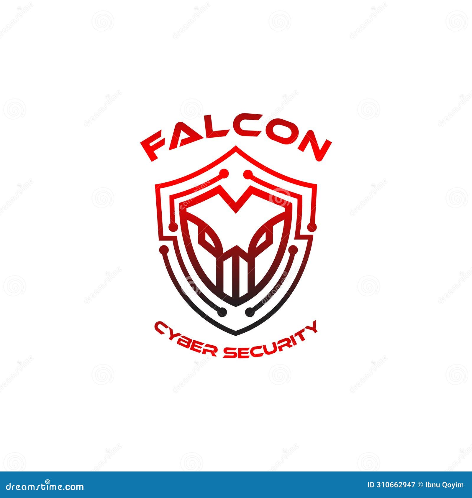 Line Eagle Head Cyber Security Logo Design Stock Illustration ...