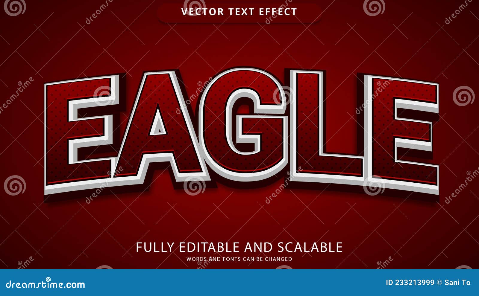 Eagle Text Effect Editable Eps File Stock Vector - Illustration of ...