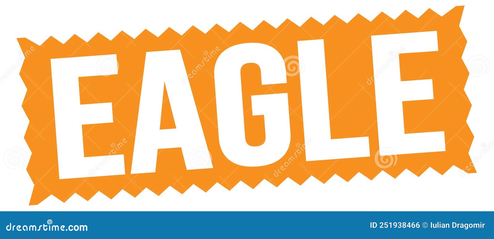 EAGLE Text Written on Orange Stamp Sign Stock Illustration ...