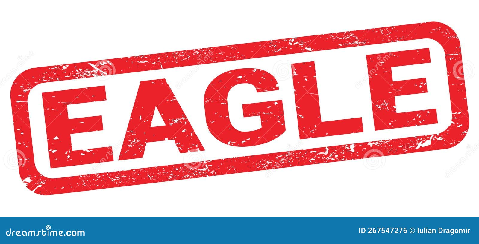 EAGLE Text Written on Red Rectangle Stamp Stock Illustration ...