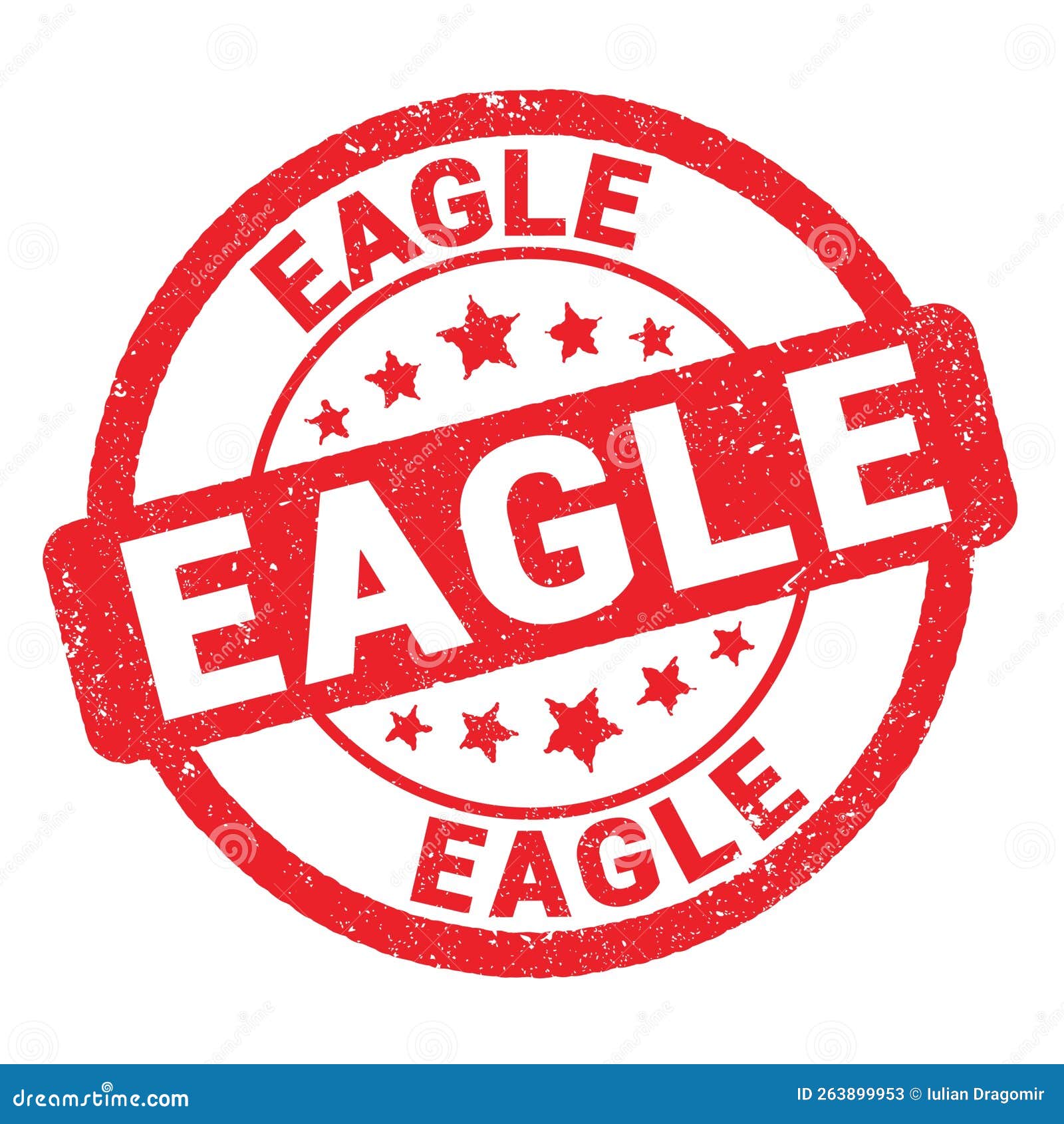 EAGLE Text Written on Red Stamp Sign Stock Illustration - Illustration ...