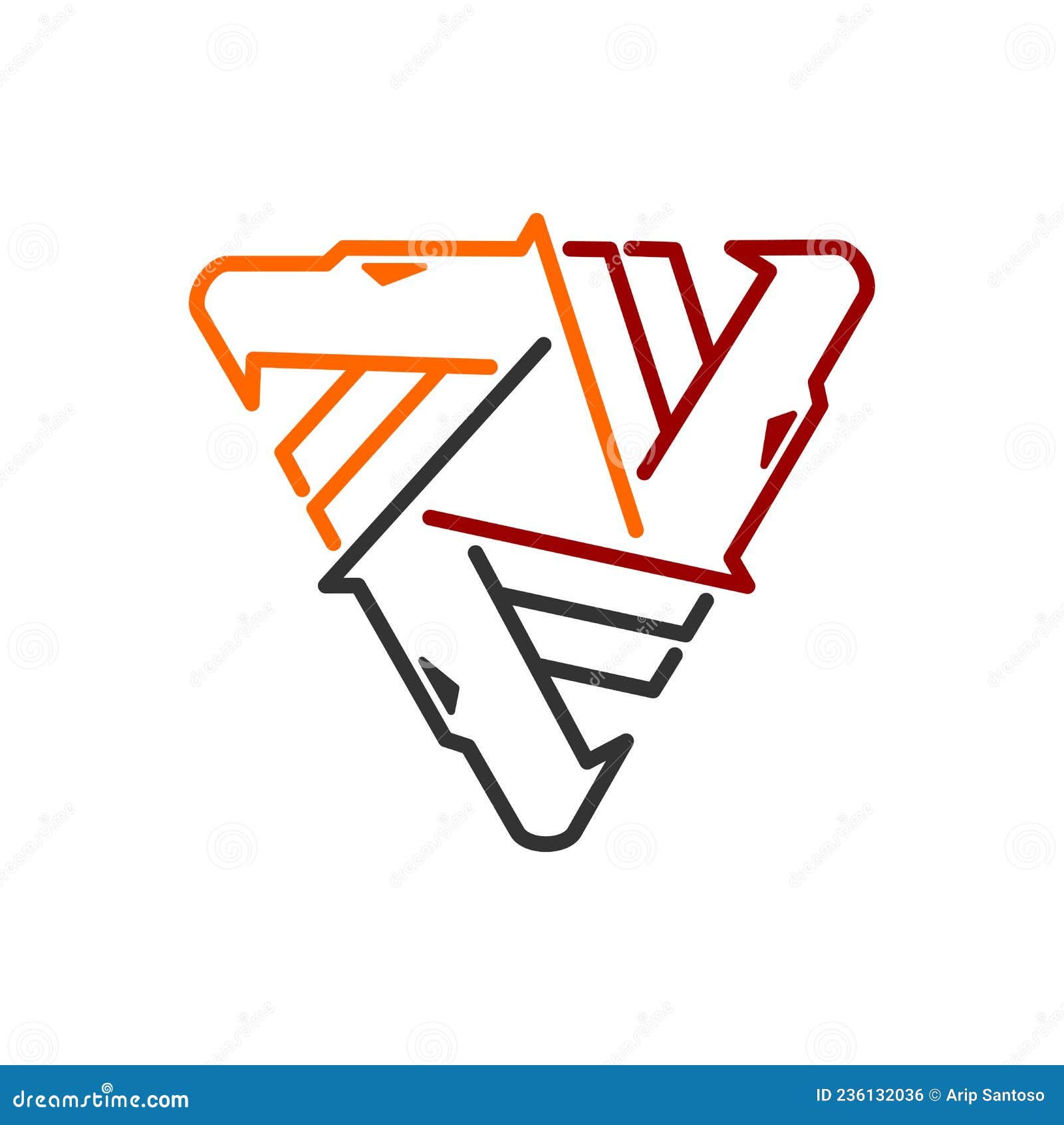 Eagle Three Head Shield Icon Illustration Template Stock Vector ...