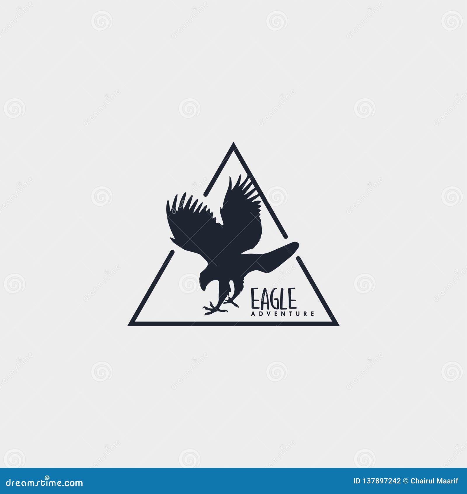 Eagle in Triangle Shape Logo Design Template. Design Elements for Logo ...