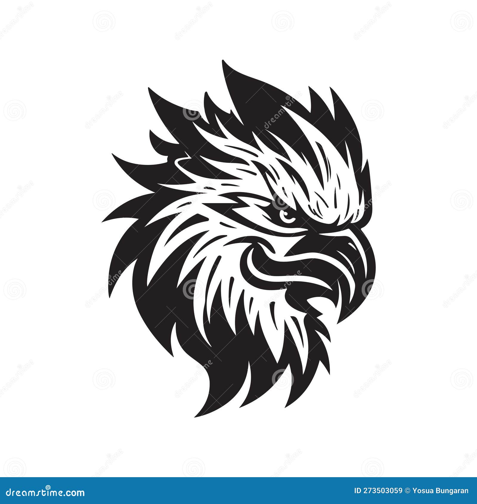 Eagle, Vector Concept Digital Art, Hand Drawn Illustration Stock ...