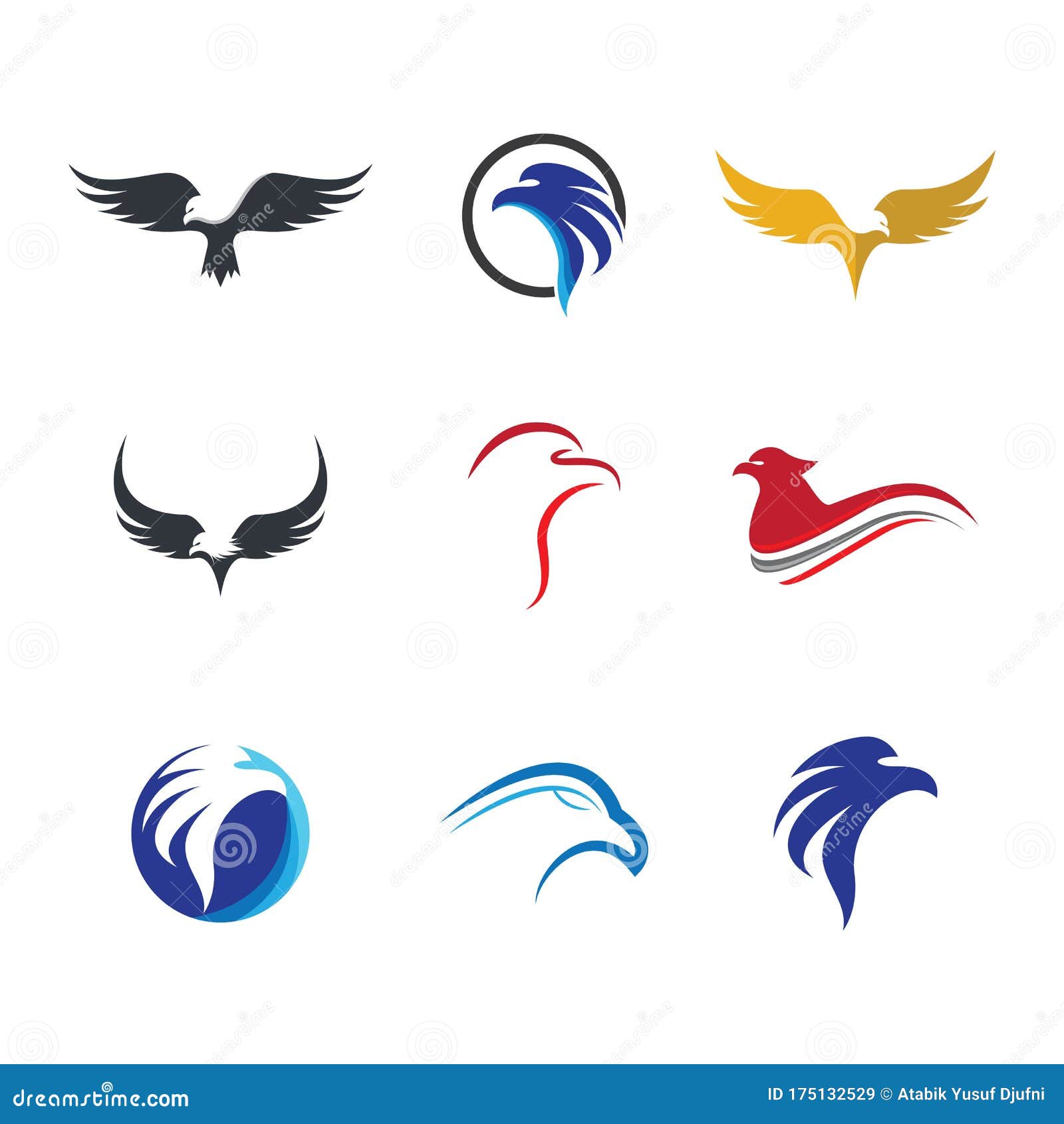 Eagle vector icon stock vector. Illustration of black - 175132529