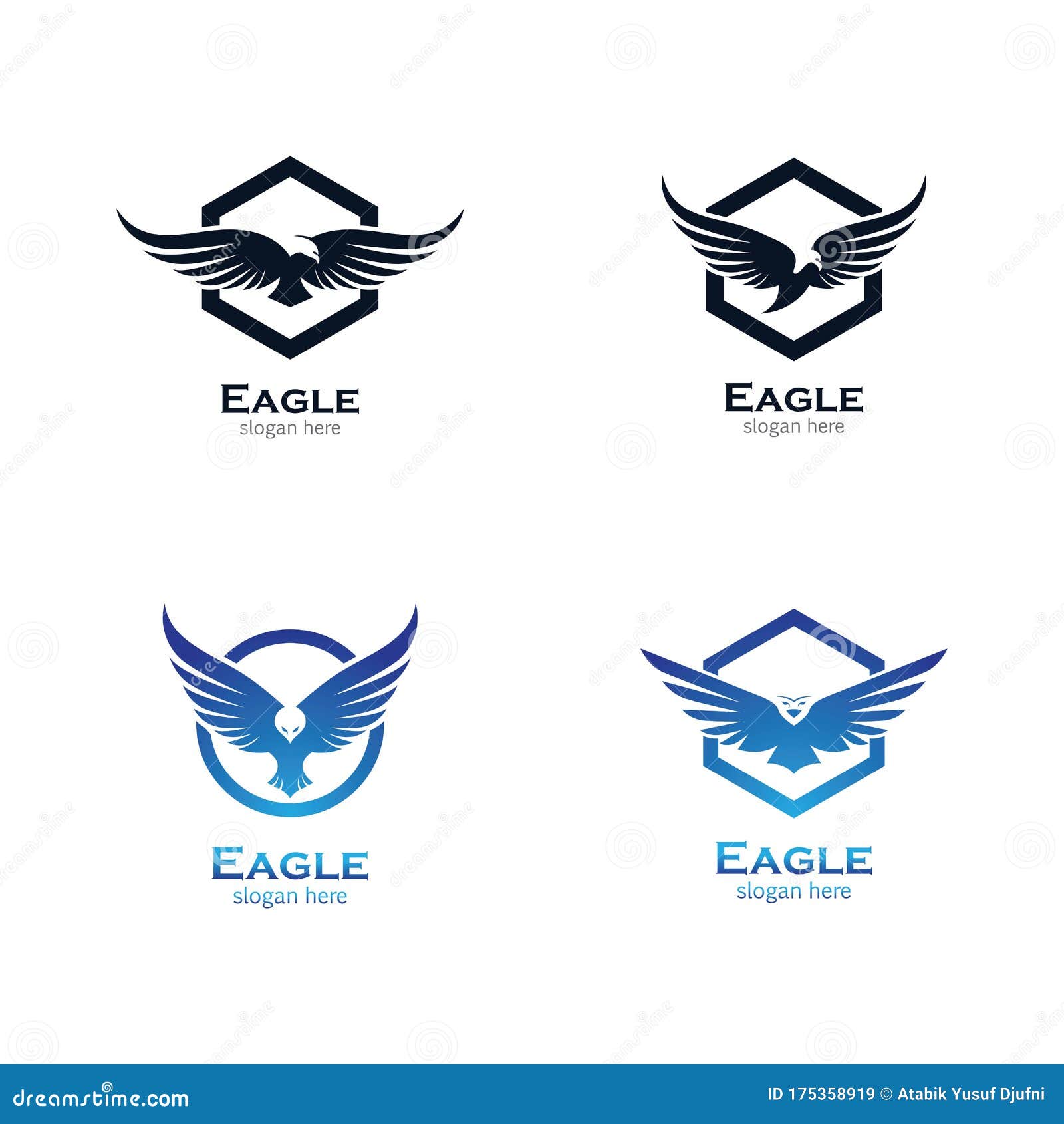 Eagle vector icon stock vector. Illustration of flying - 175358919