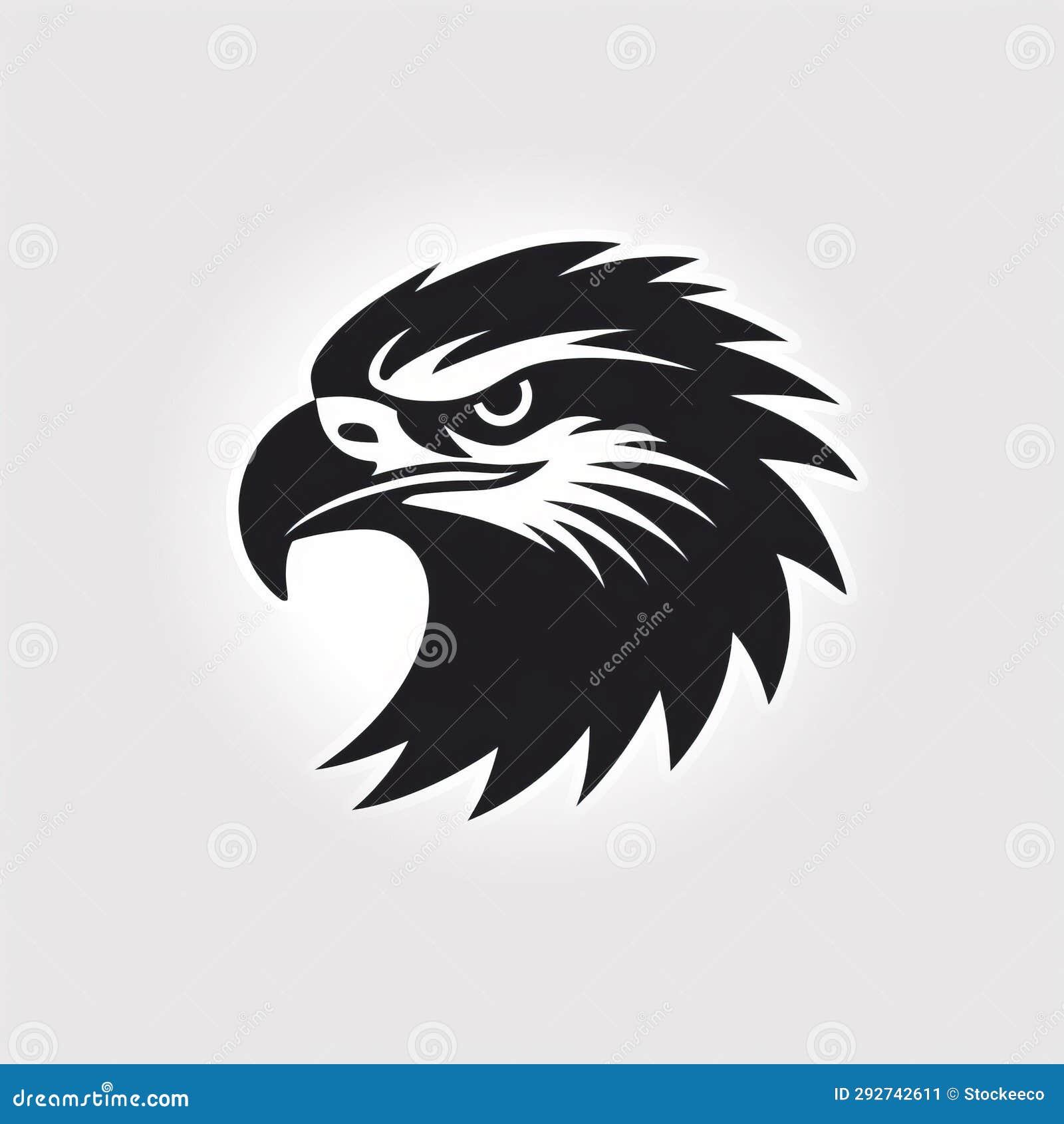 Dynamic Eagle Silhouette: Clean and Simple American Iconography Stock Illustration ...