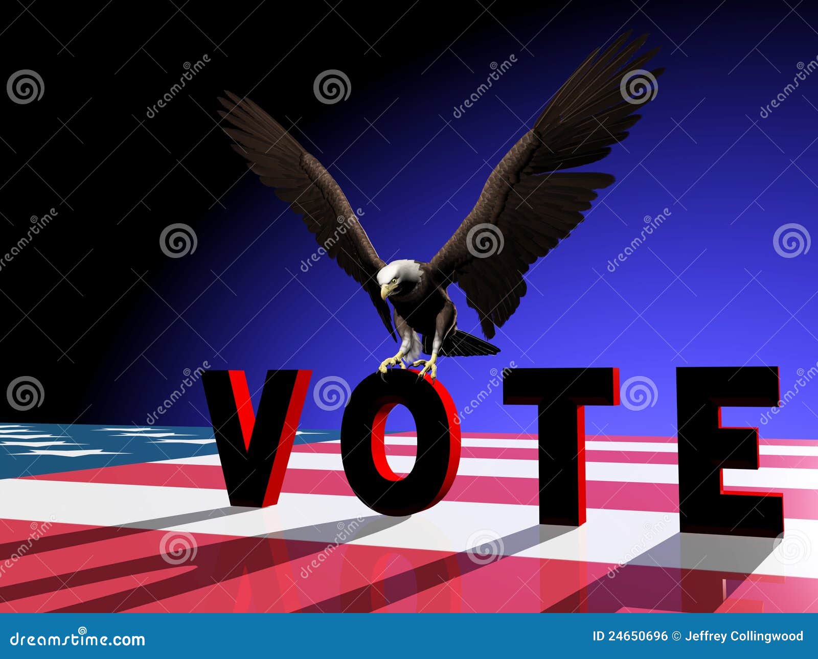 Eagle Vote 2 stock illustration. Illustration of symbol - 24650696