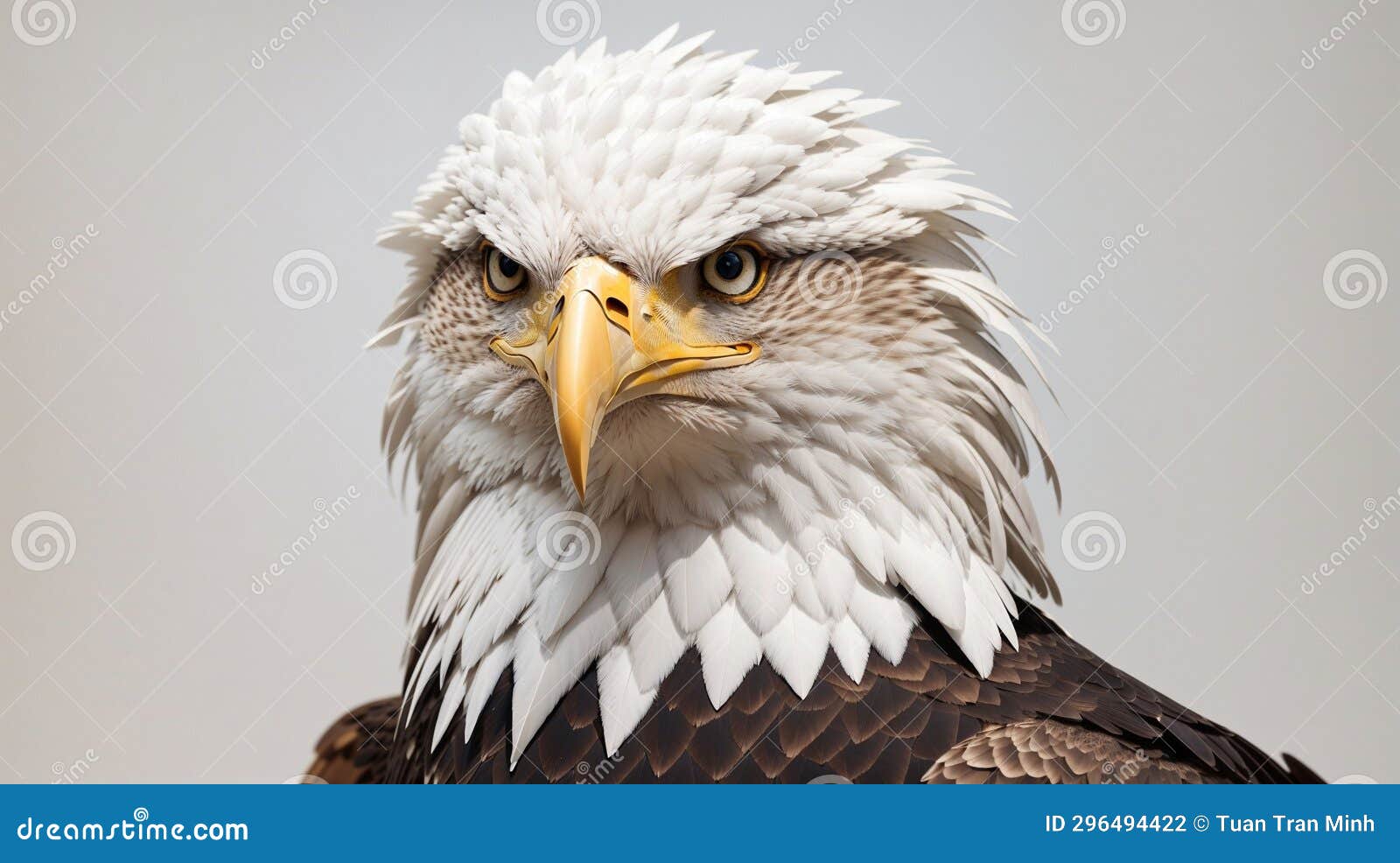 Eagle on white stock photo. Image of white, seabird - 296494422