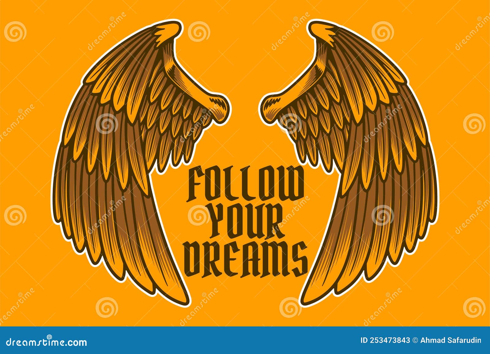 Eagle Wing Card Poster Vector Illustration Stock Vector - Illustration ...