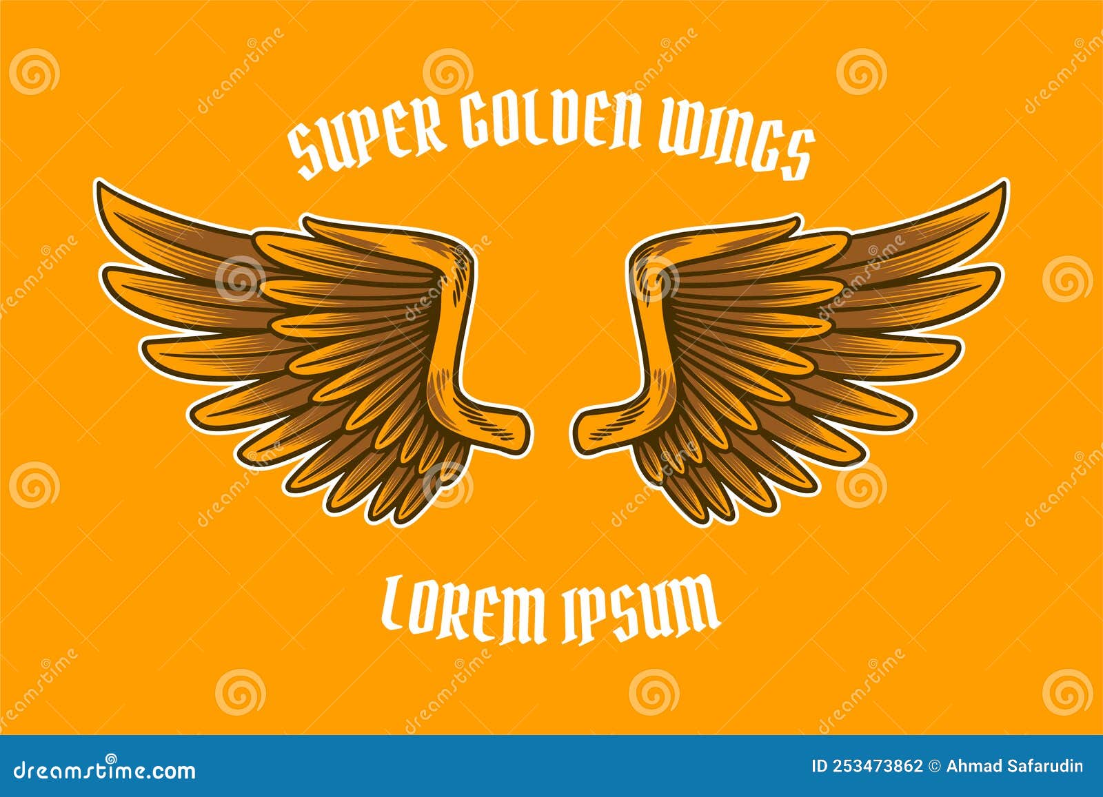 Eagle Wing Card Poster Vector Illustration Stock Vector - Illustration ...