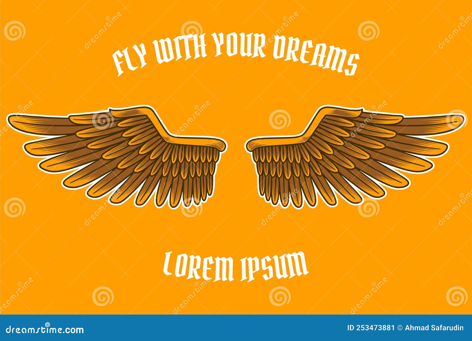 Eagle Wing Card Poster Vector Illustration Stock Vector - Illustration ...