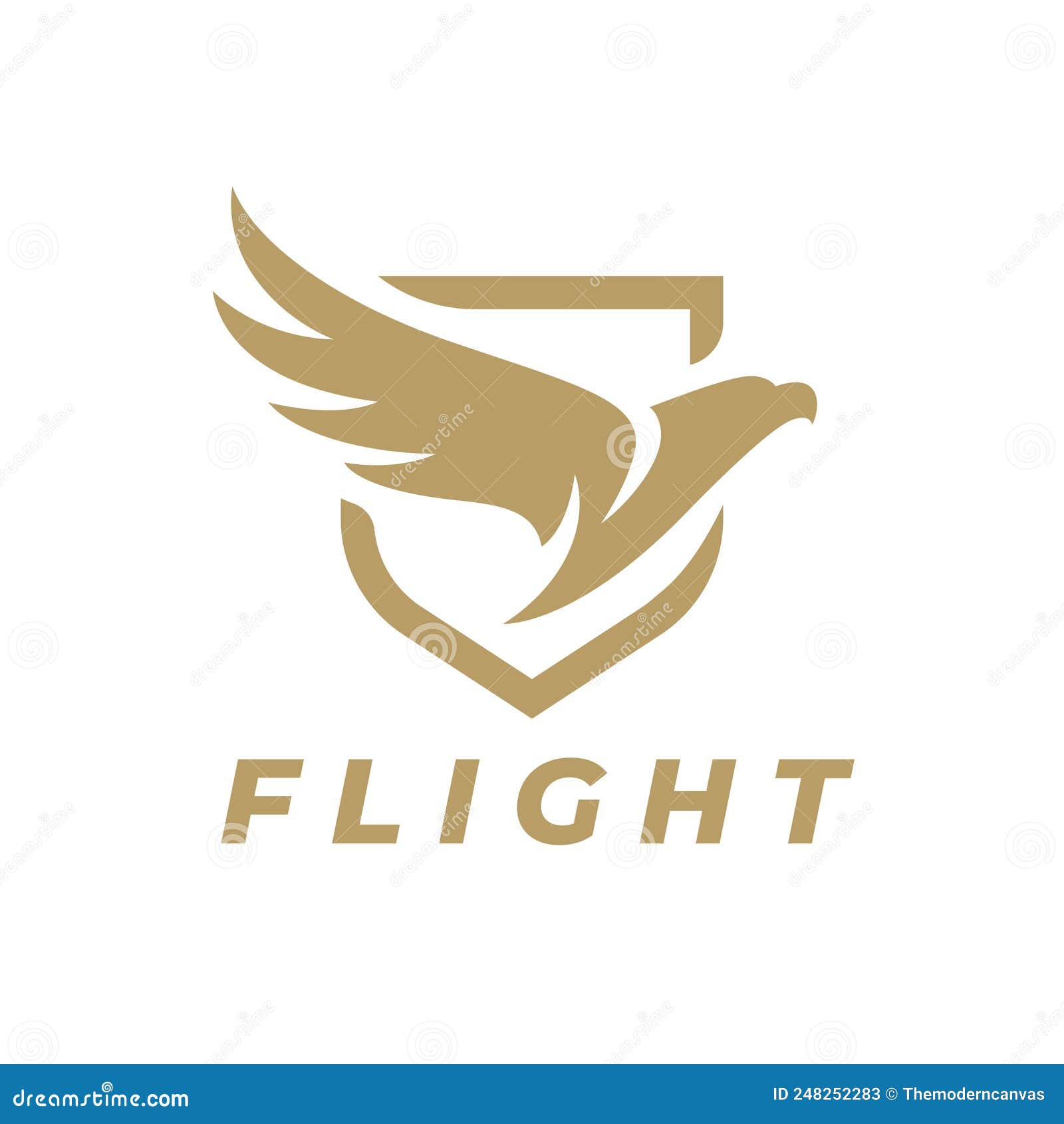 Eagle Wing Flight Shield Logo Icon Stock Vector - Illustration of ...