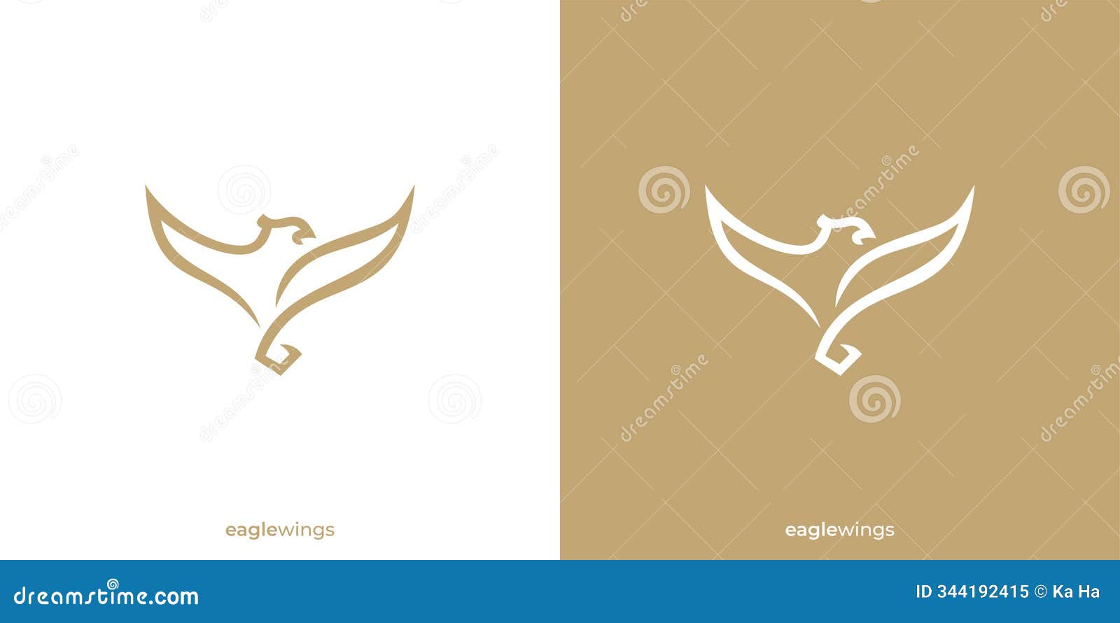 Minimalist Eagle Logo Design. Flying Bird Logo Design Graphic. Stock ...