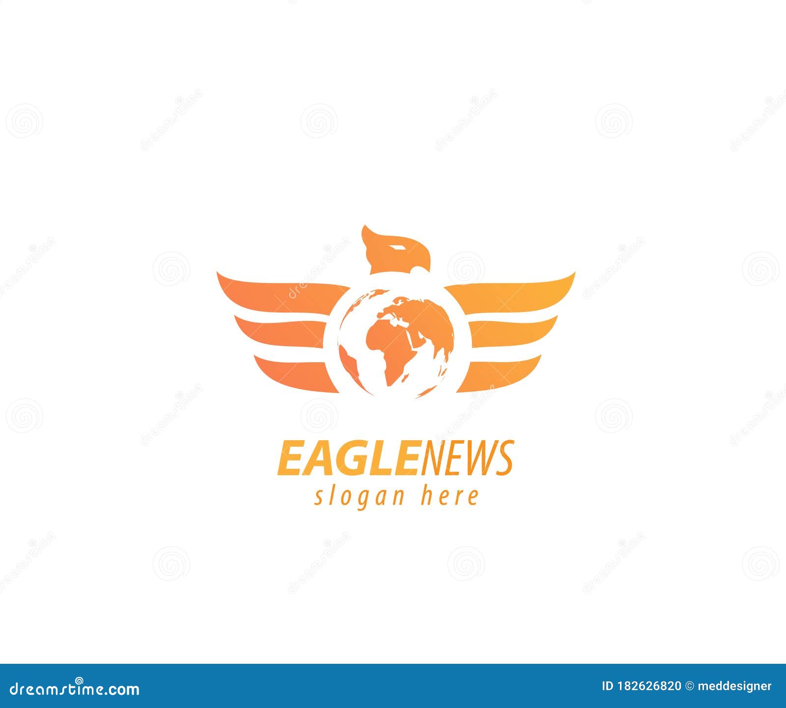 Eagle world wings logo stock vector. Illustration of wing - 182626820