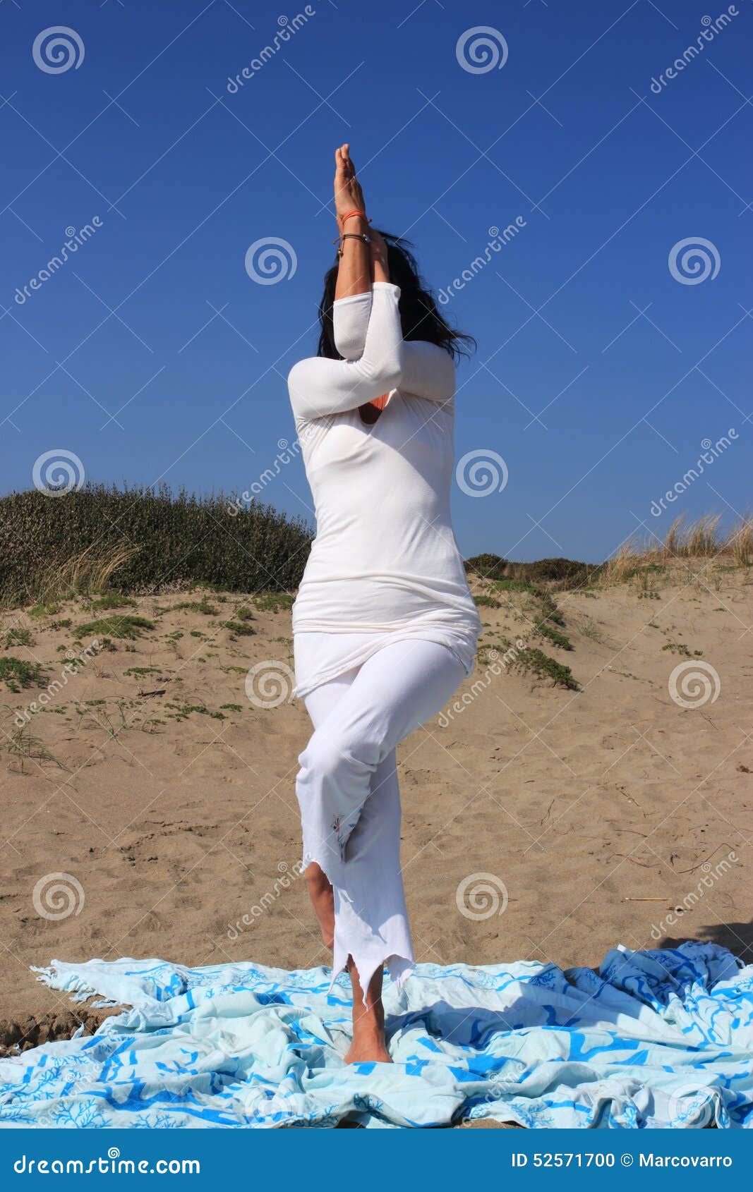 Eagle yoga posture stock photo. Image of posture, eagle - 52571700