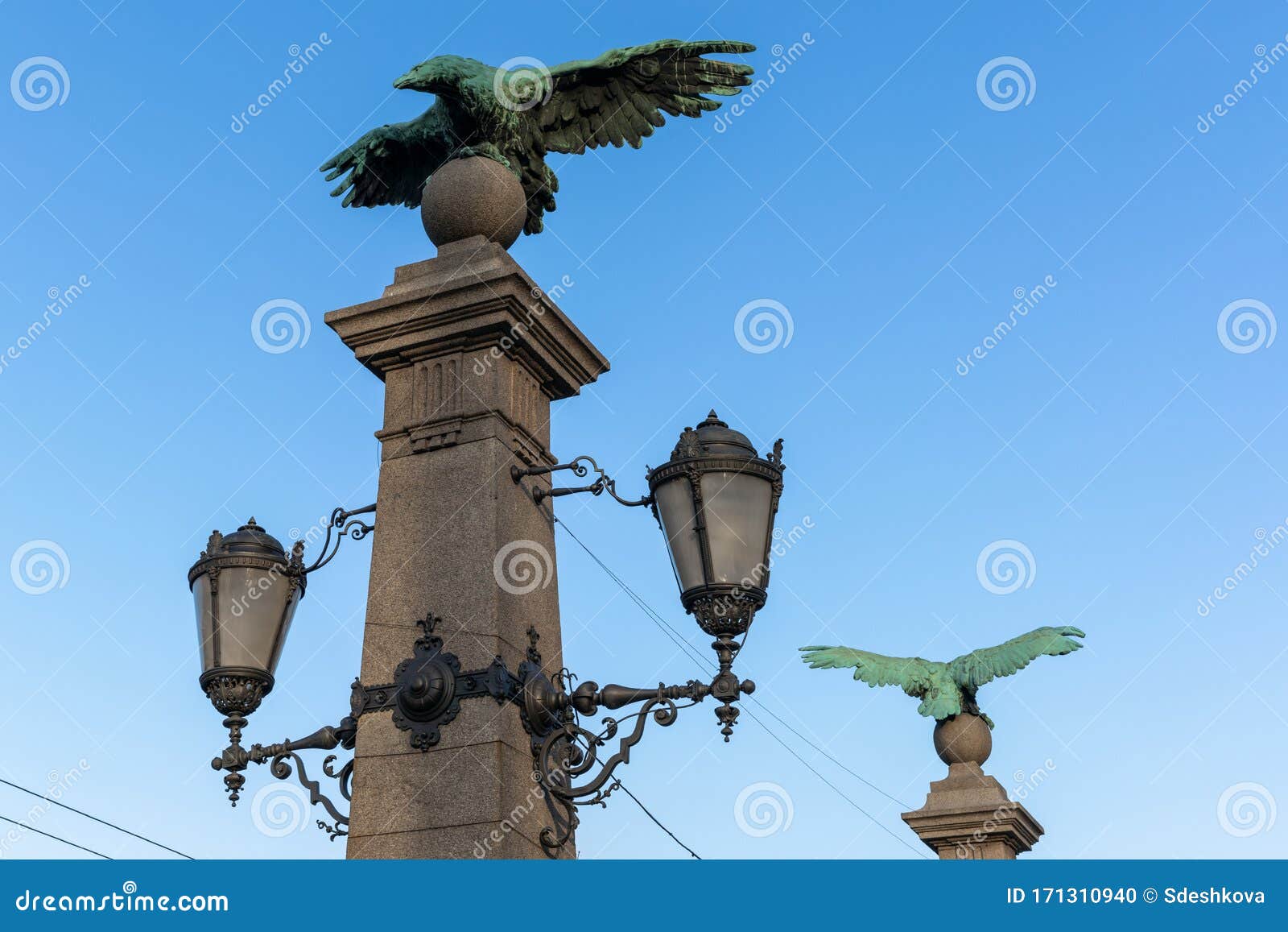 Eagles Bridge Sofia Day View Stock Photo - Image of sculpture ...