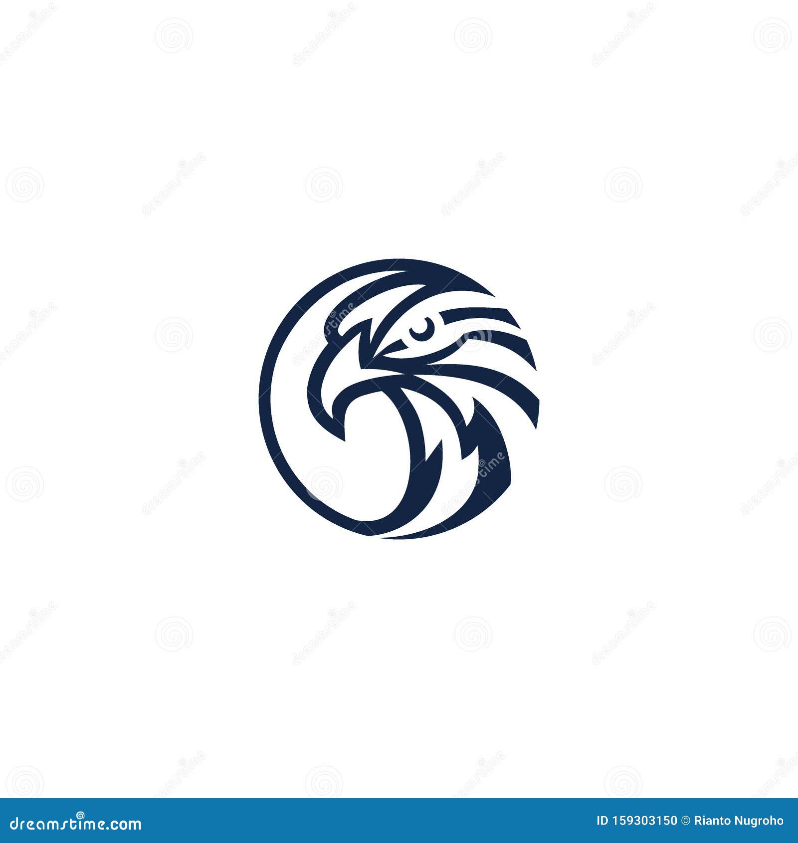 Eagles Circle Head Logo Design Stock Vector - Illustration of emblem ...
