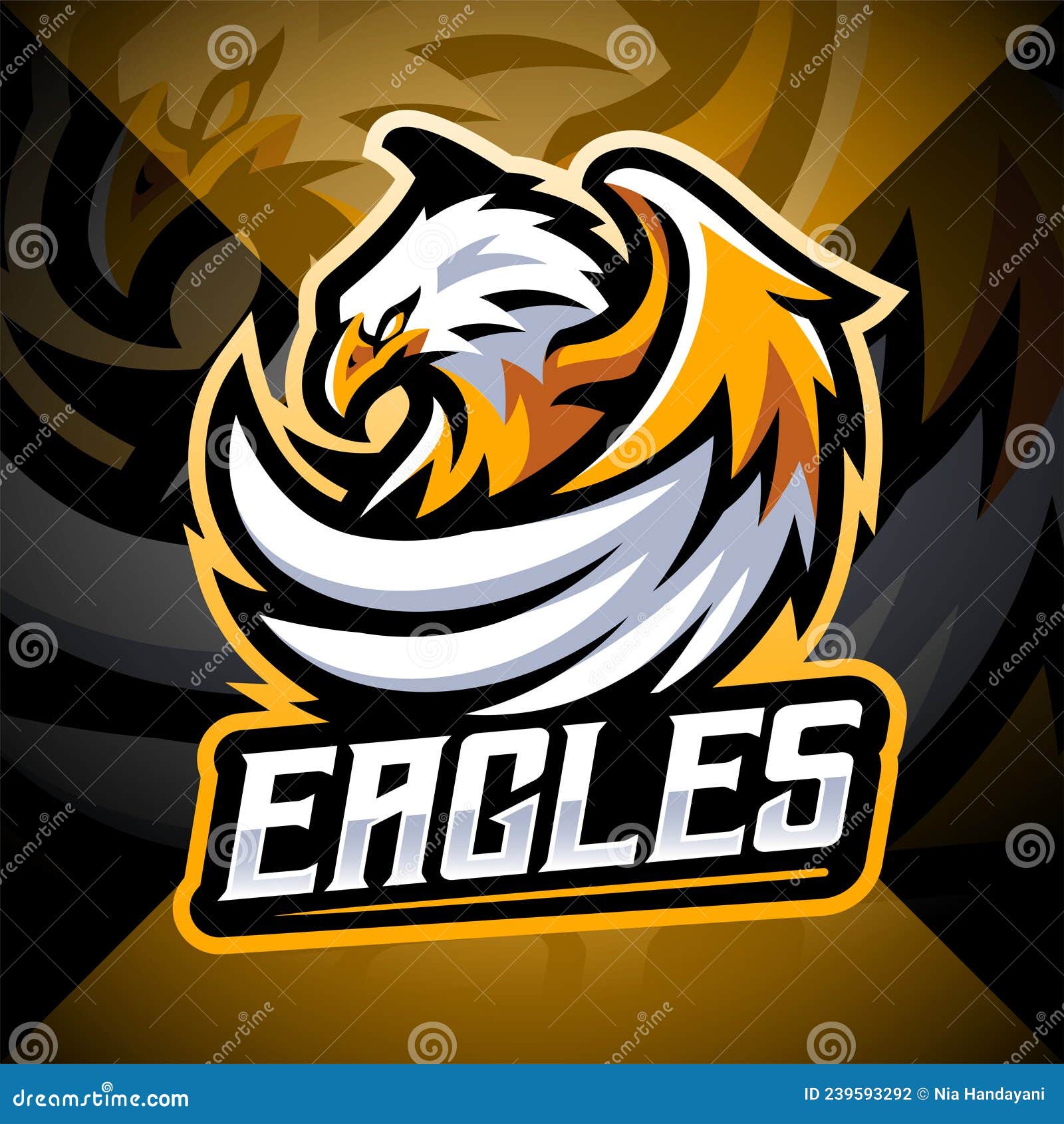 Eagles Football Team Design Cartoon Vector | CartoonDealer.com #161591989