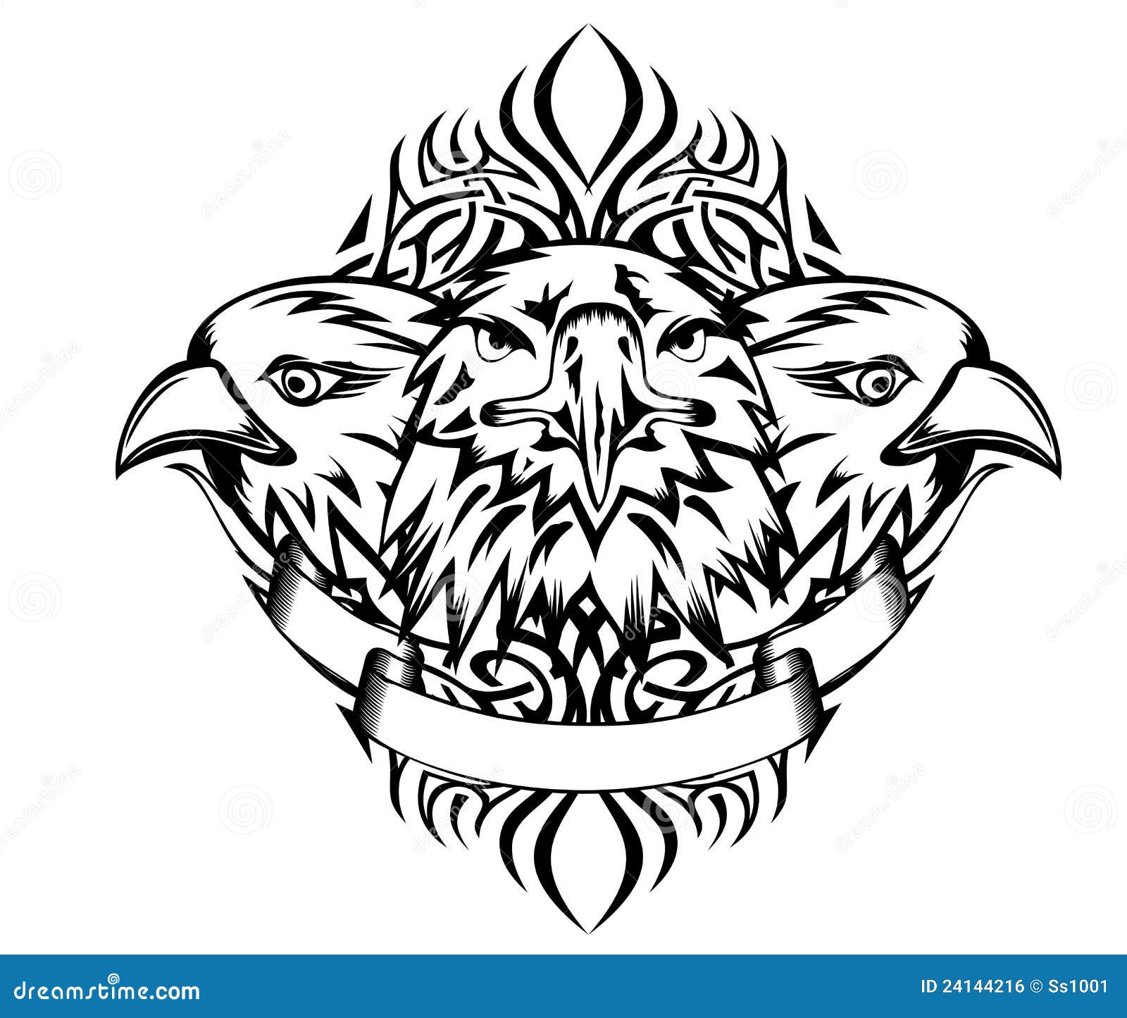 Eagles and patterns stock vector. Illustration of bird - 24144216