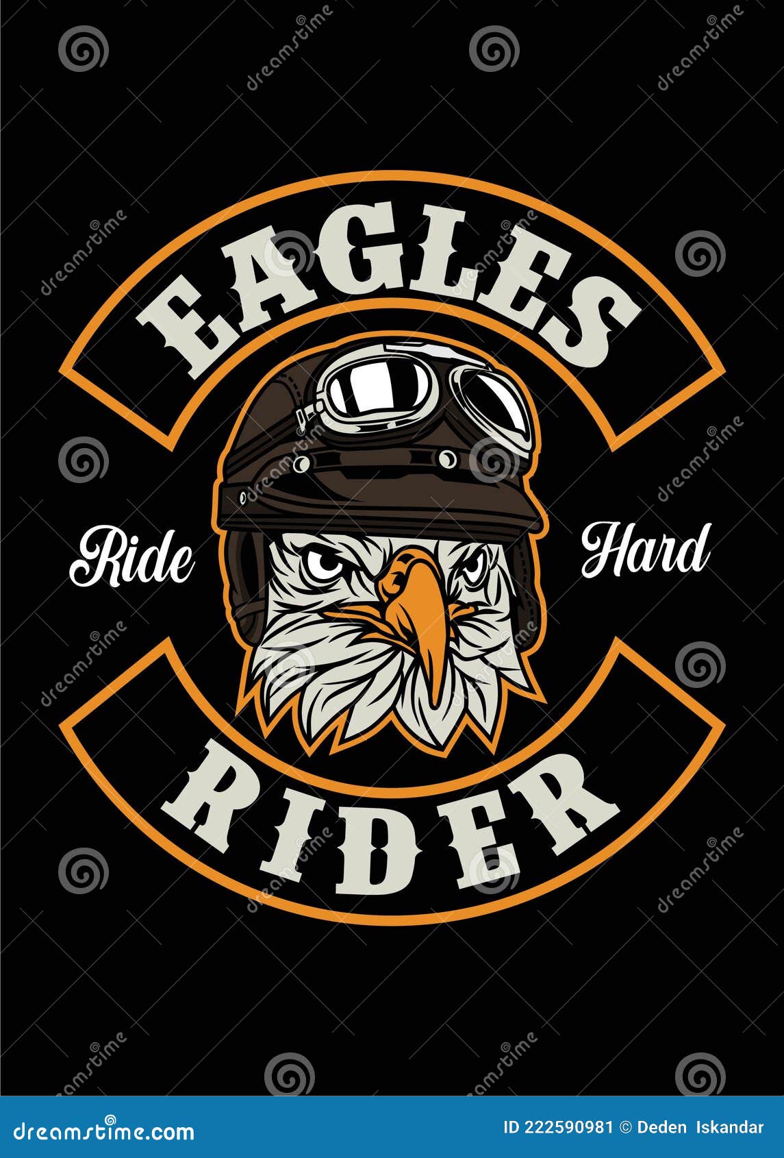 EAGLES RIDER.cdr stock vector. Illustration of proud - 222590981