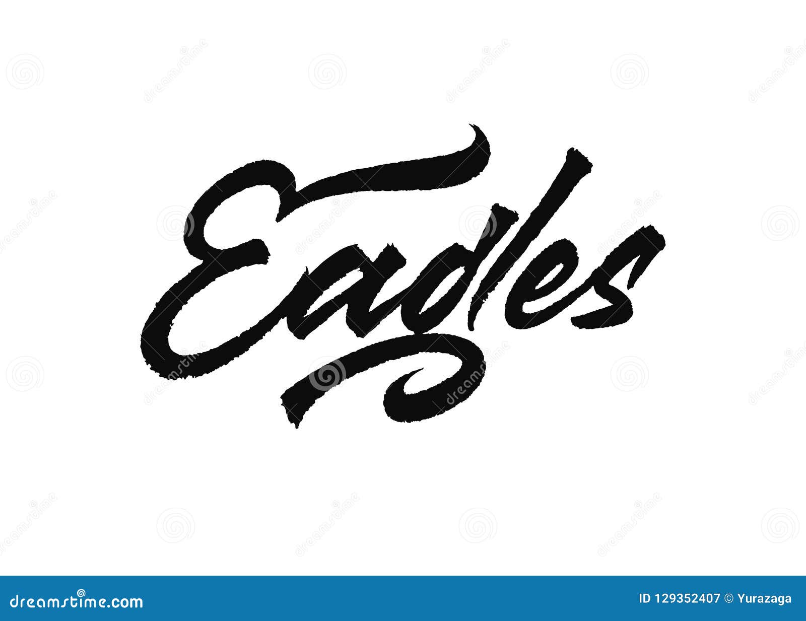 Eagles vector text stock vector. Illustration of handwritten - 129352407