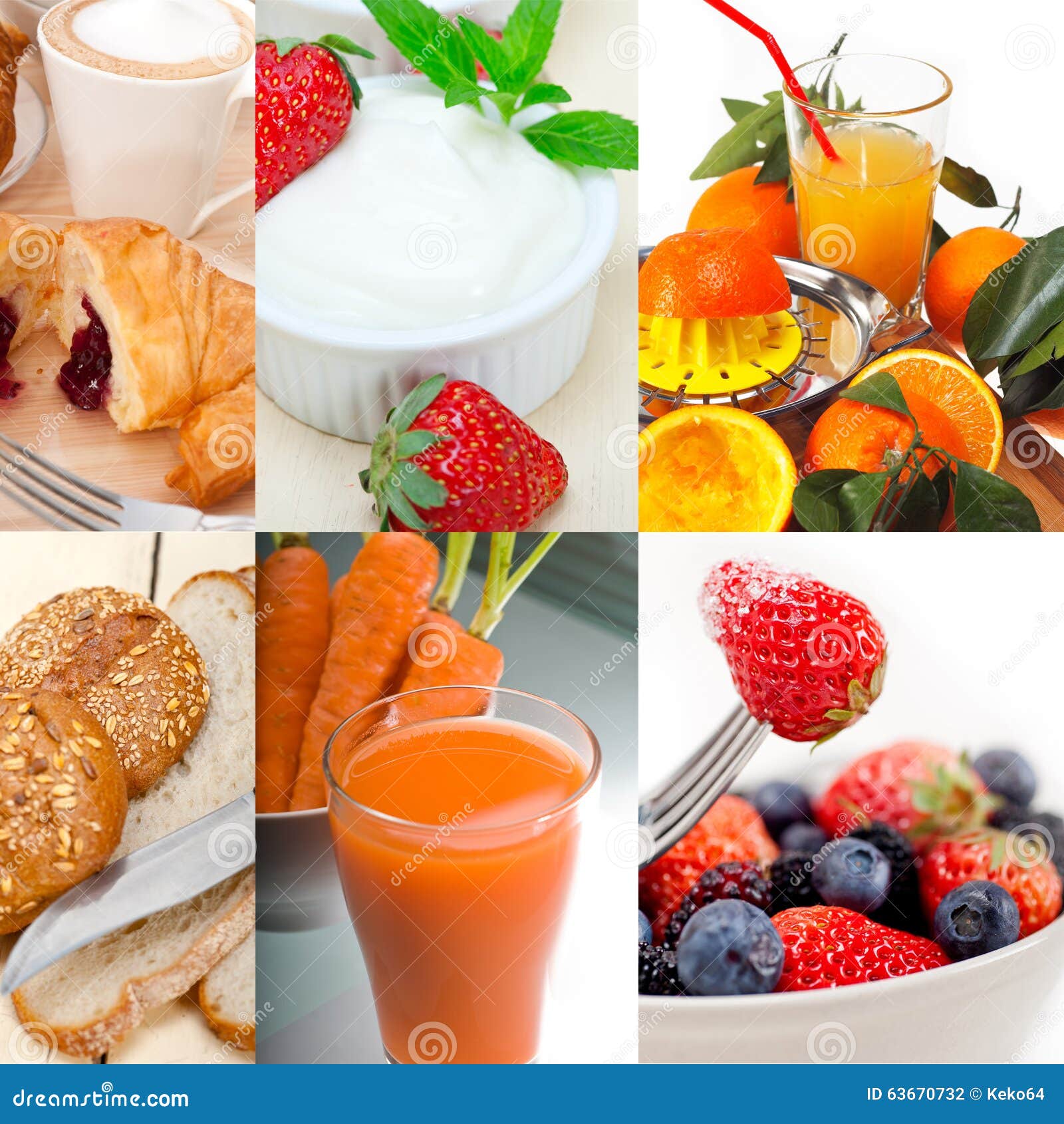 Ealthy Vegetarian Breakfast Collage Stock Photo - Image of closeup ...