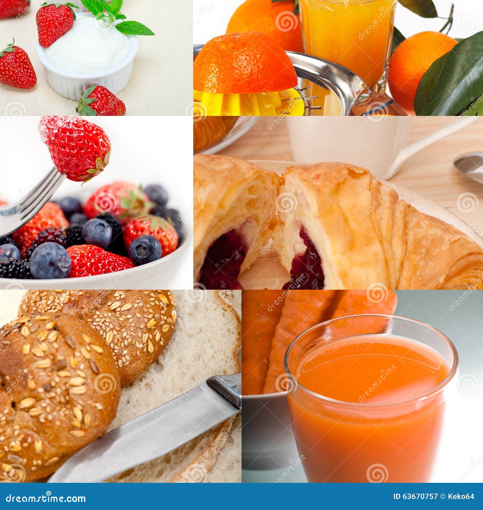 Ealthy Vegetarian Breakfast Collage Stock Image - Image of healthy ...