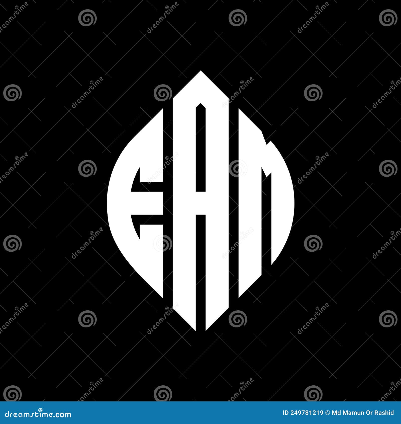 EAM Circle Letter Logo Design with Circle and Ellipse Shape. EAM ...