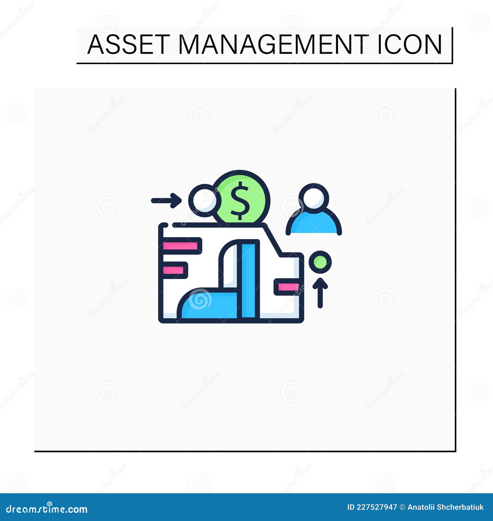 EAM color icon stock vector. Illustration of economic - 227527947