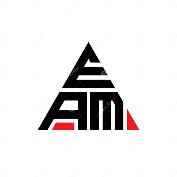 EAM Triangle Letter Logo Design with Triangle Shape. EAM Triangle Logo ...