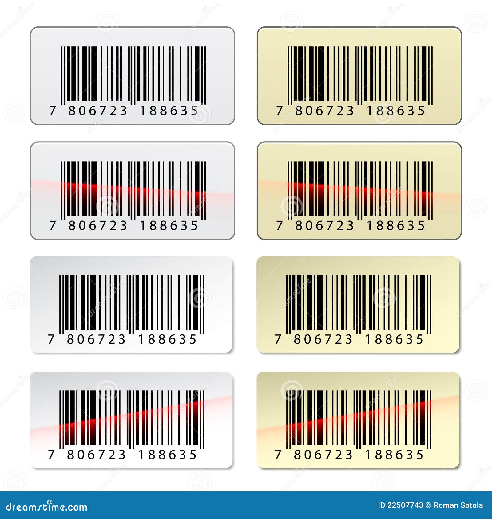 Barcode Stickers Cartoon Vector | CartoonDealer.com #22514561