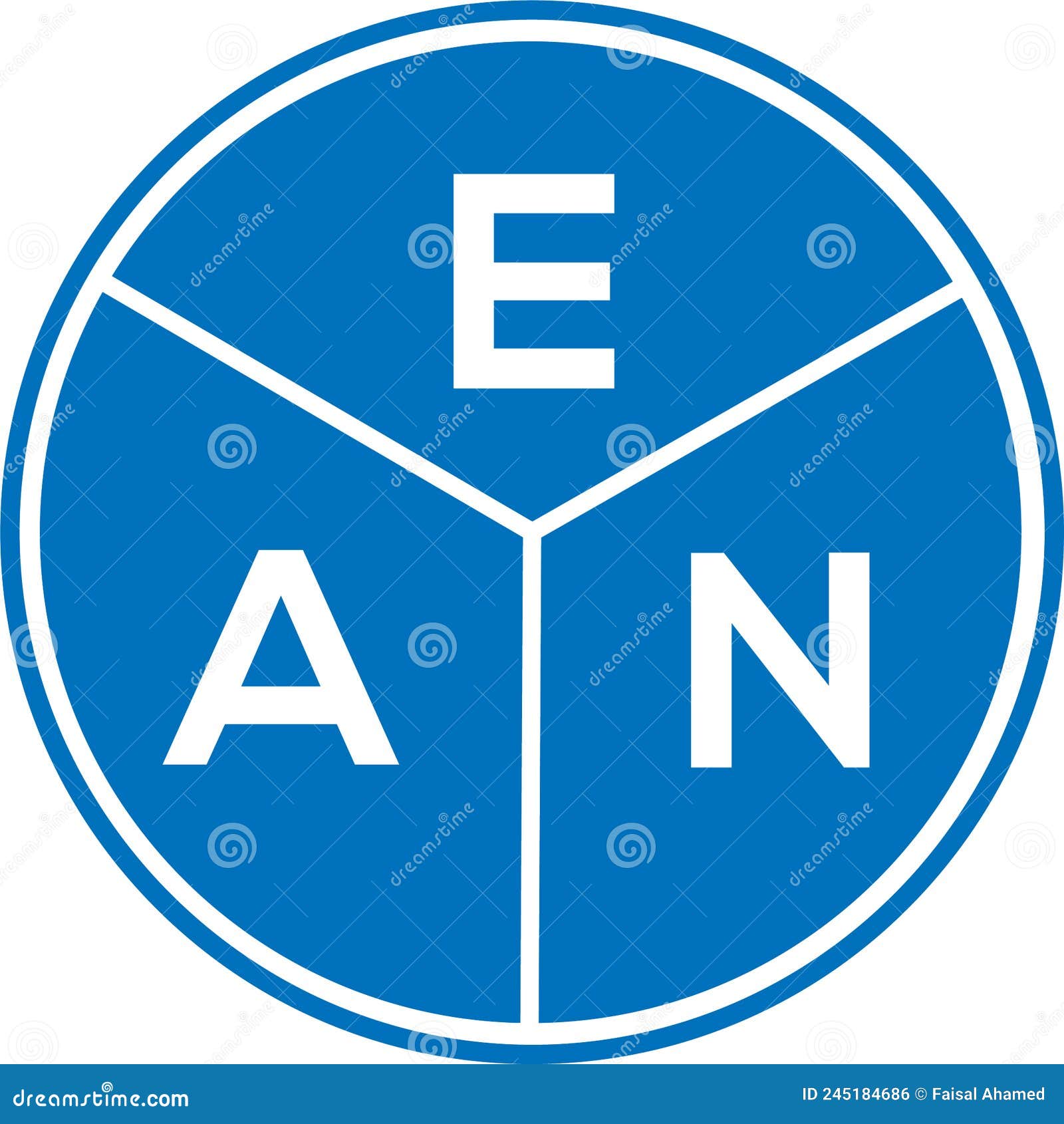 EAN Letter Logo Design on White Background. EAN Creative Circle Letter ...