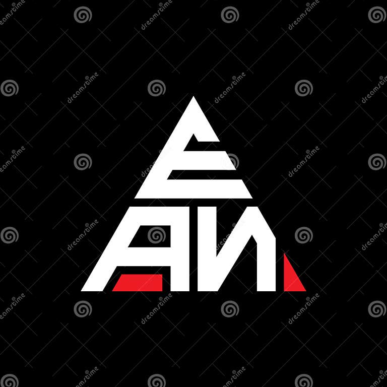 EAN Triangle Letter Logo Design with Triangle Shape. EAN Triangle Logo ...
