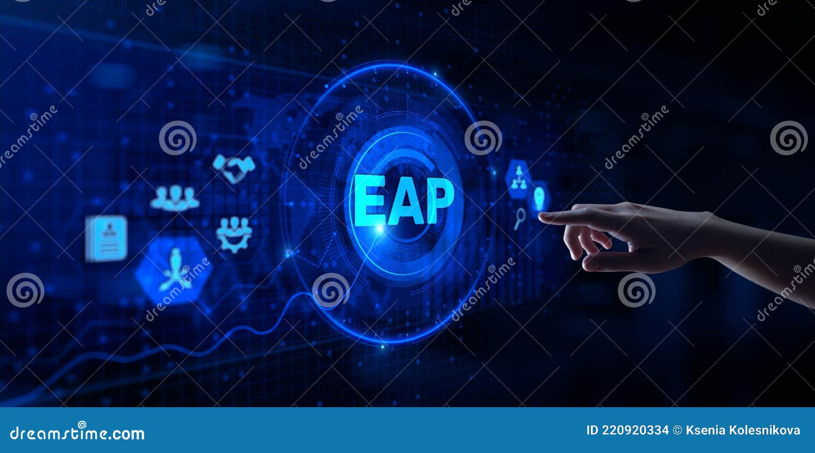 EAP Employee Assistance Program Business Finance Concept On Screen ...