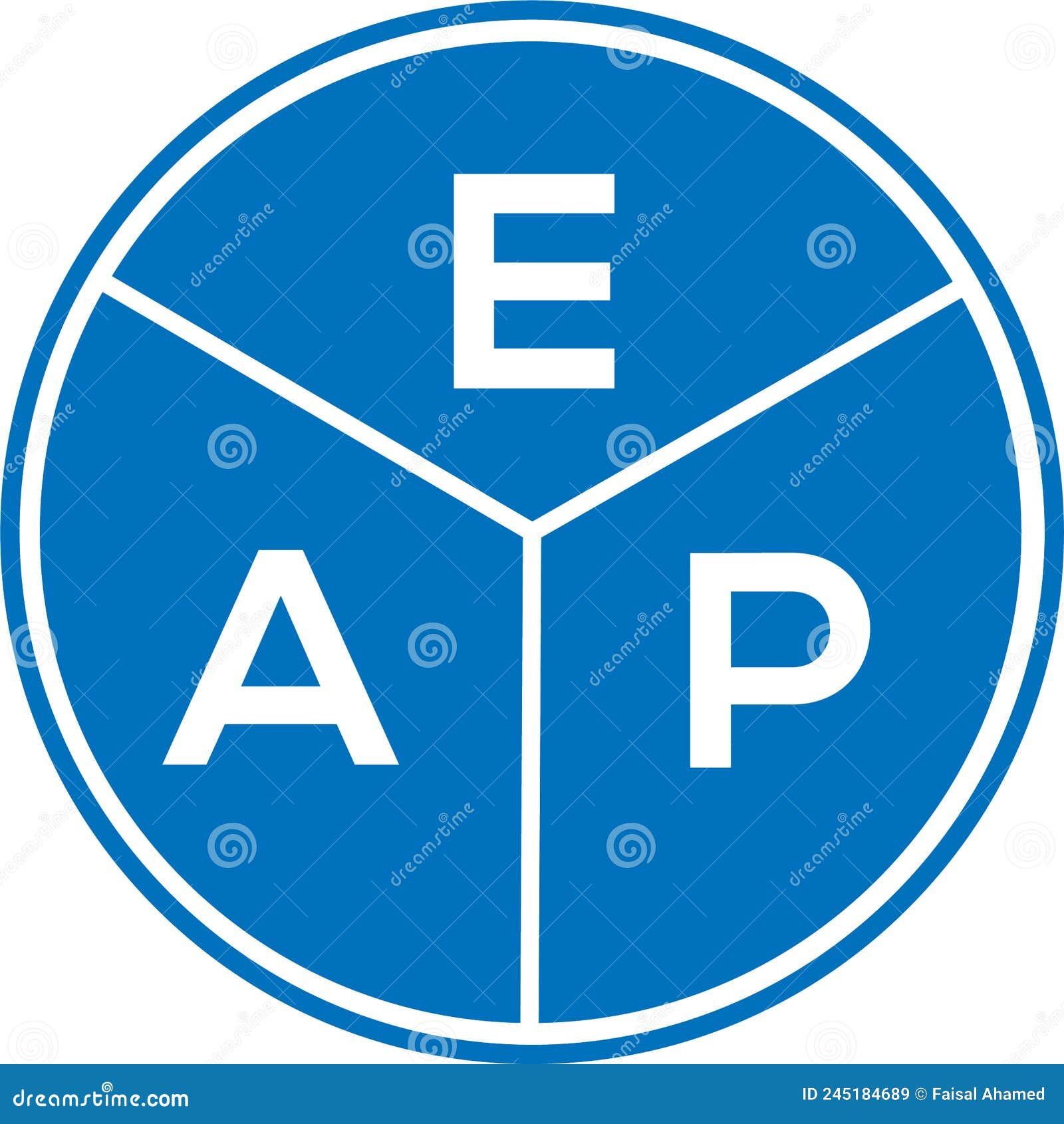 EAP Letter Logo Design on White Background. EAP Creative Circle Letter ...