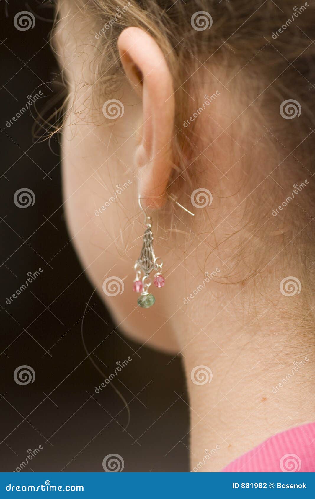 Ear stock photo. Image of head, girl, ring, cheek, long - 881982