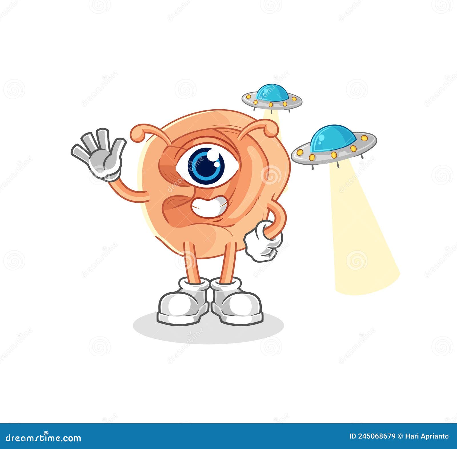 Ear Alien Cartoon Mascot Vector Stock Vector - Illustration of alien ...