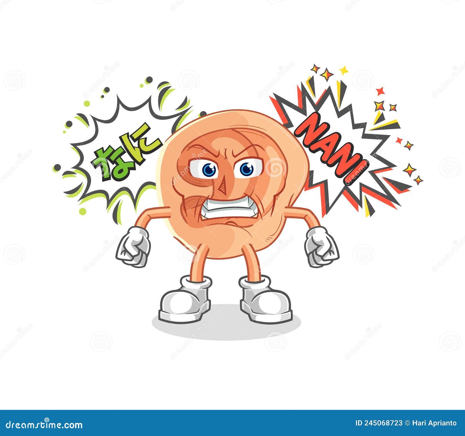 Ear Anime Angry Vector. Cartoon Character Stock Vector - Illustration ...