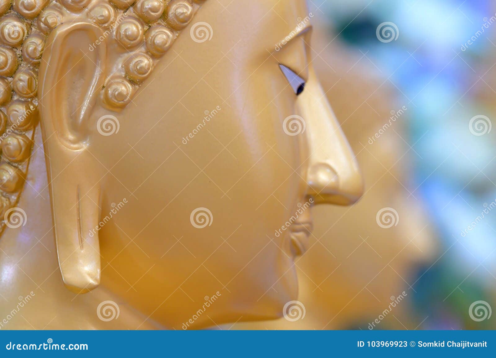 Ear of the Buddha stock image. Image of templient, nose - 103969923