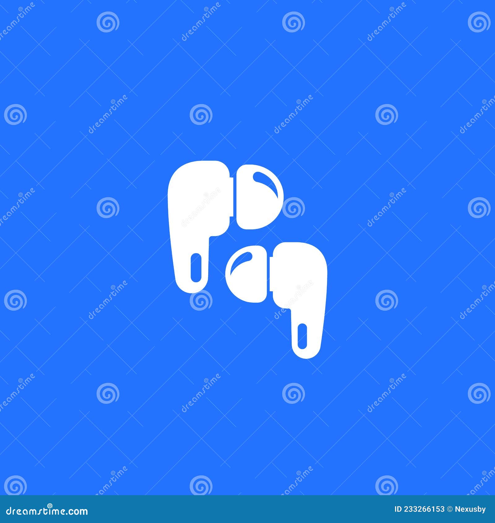 Ear Buds, Vector Solid Icon Stock Vector - Illustration of musical ...