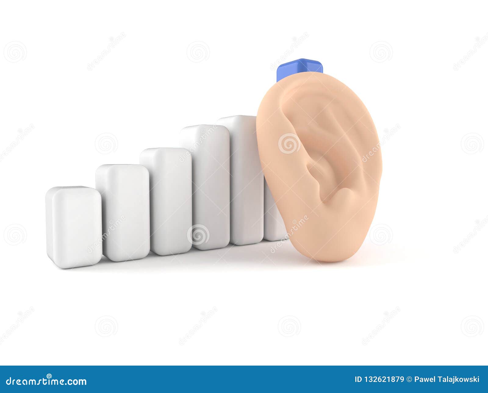 Ear with chart stock illustration. Illustration of lobe - 132621879