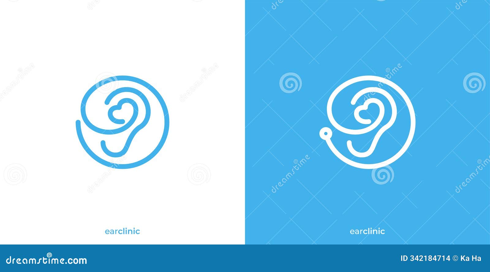 Simple Ear Care Logo Design. Stethoscope Ear Love Logo. Stock ...