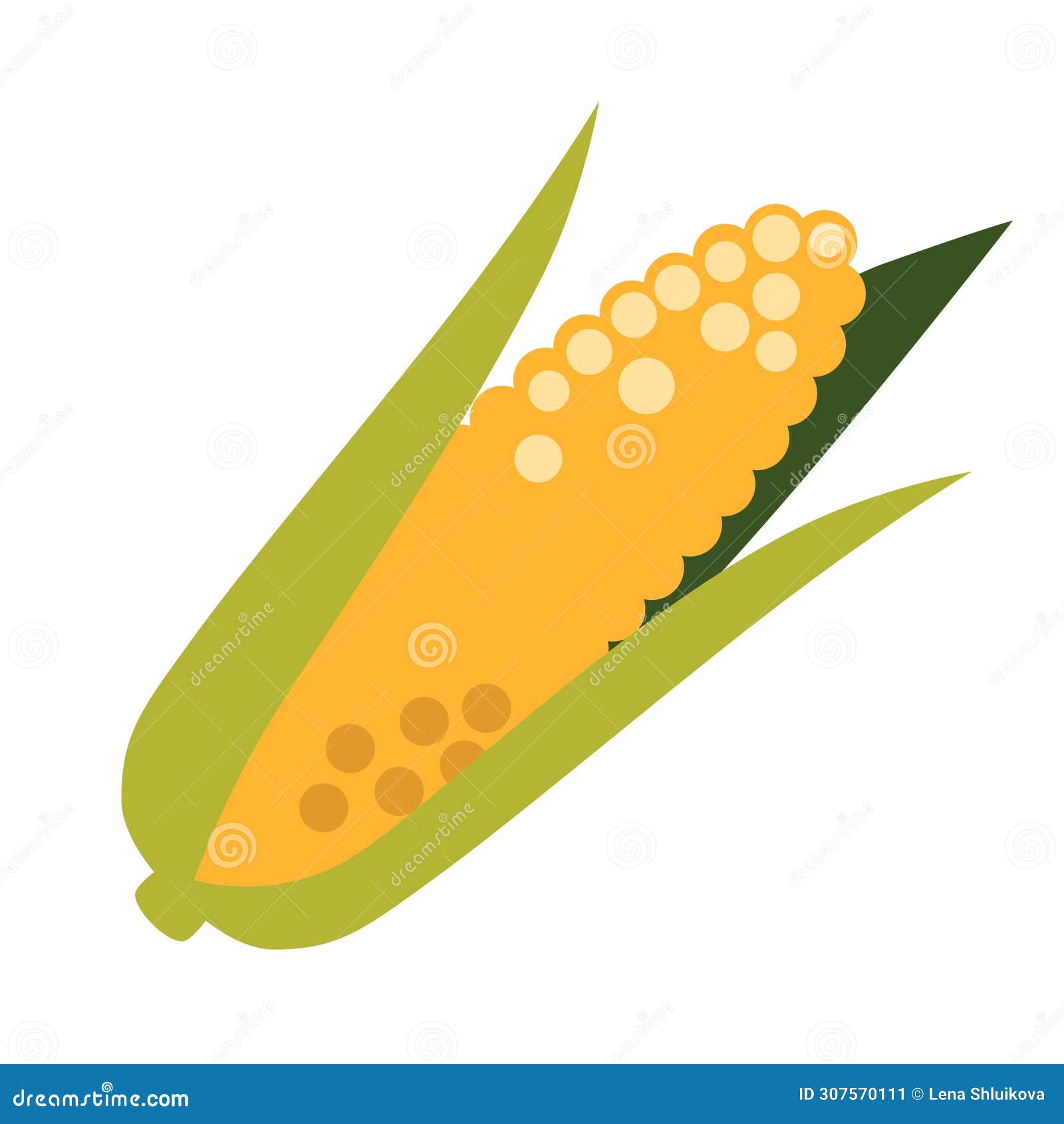 Corn Cob Corncob Ear Vegetable Fruit Harvest Smiling Face Comic Stock ...
