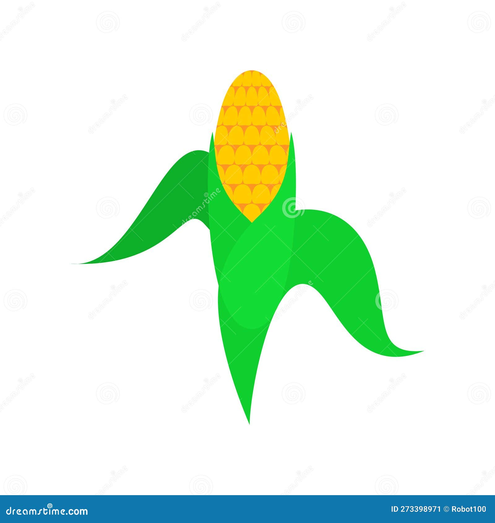 Ear of Corn Isolated. Vector Illustration Stock Vector - Illustration ...