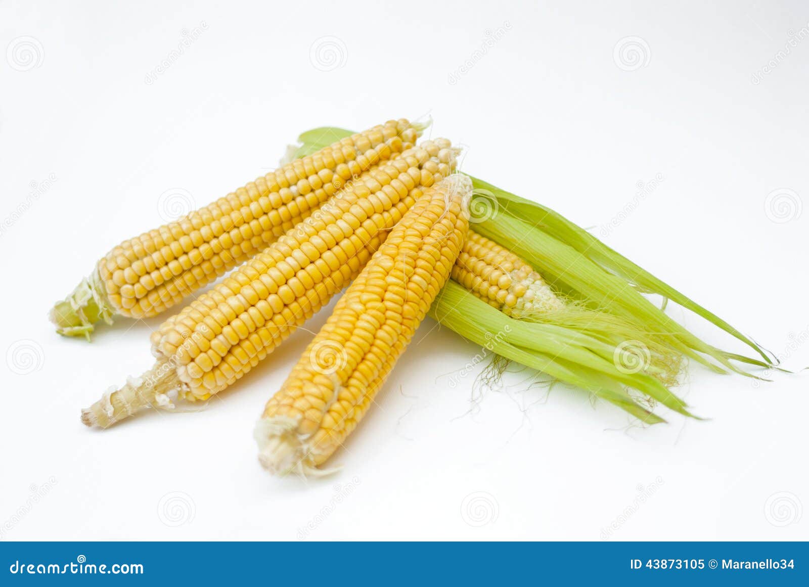 Ear of Corn with Leaves stock image. Image of group, closeup - 43873105