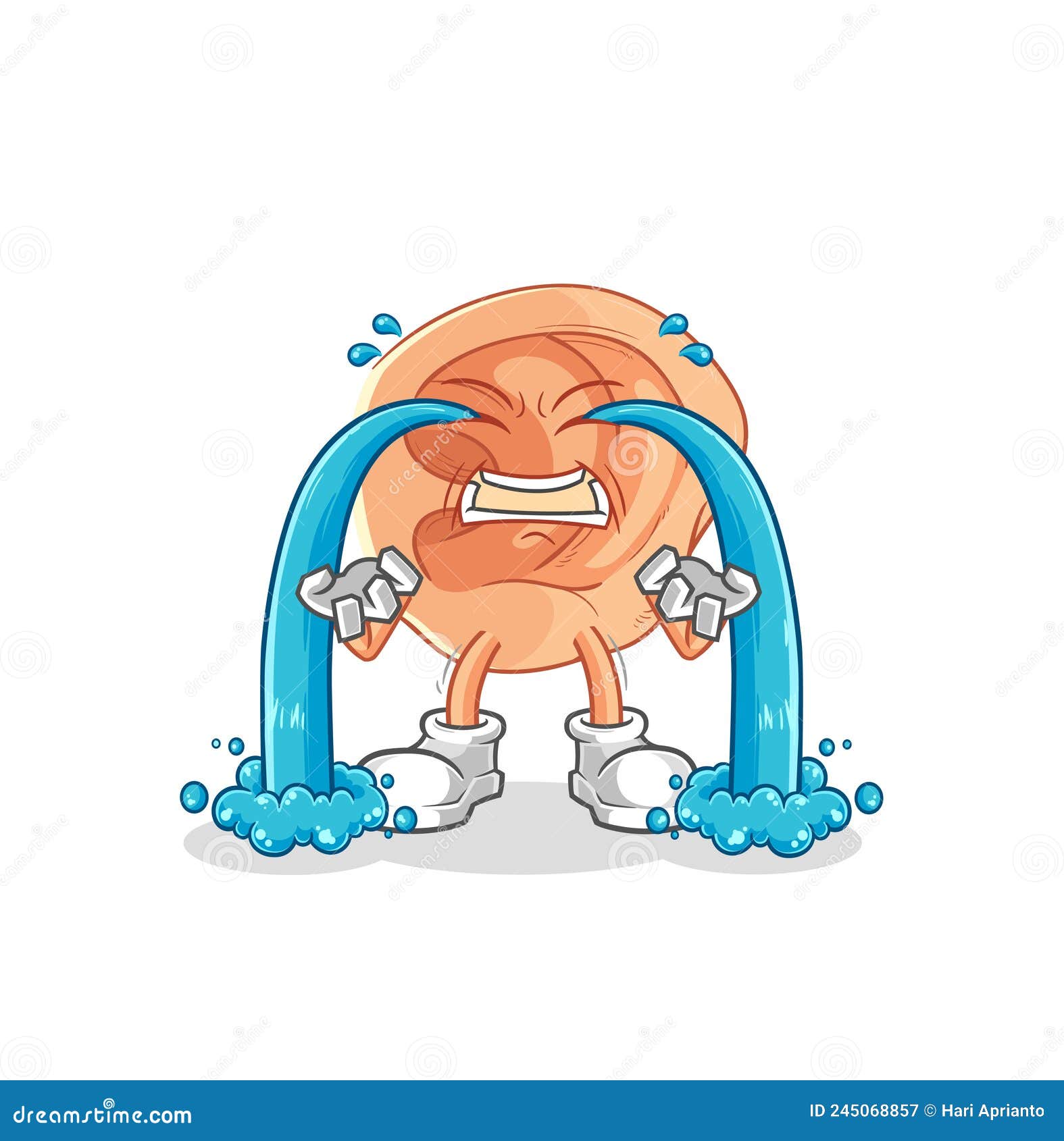 Ear Crying Illustration. Character Vector Stock Vector - Illustration ...