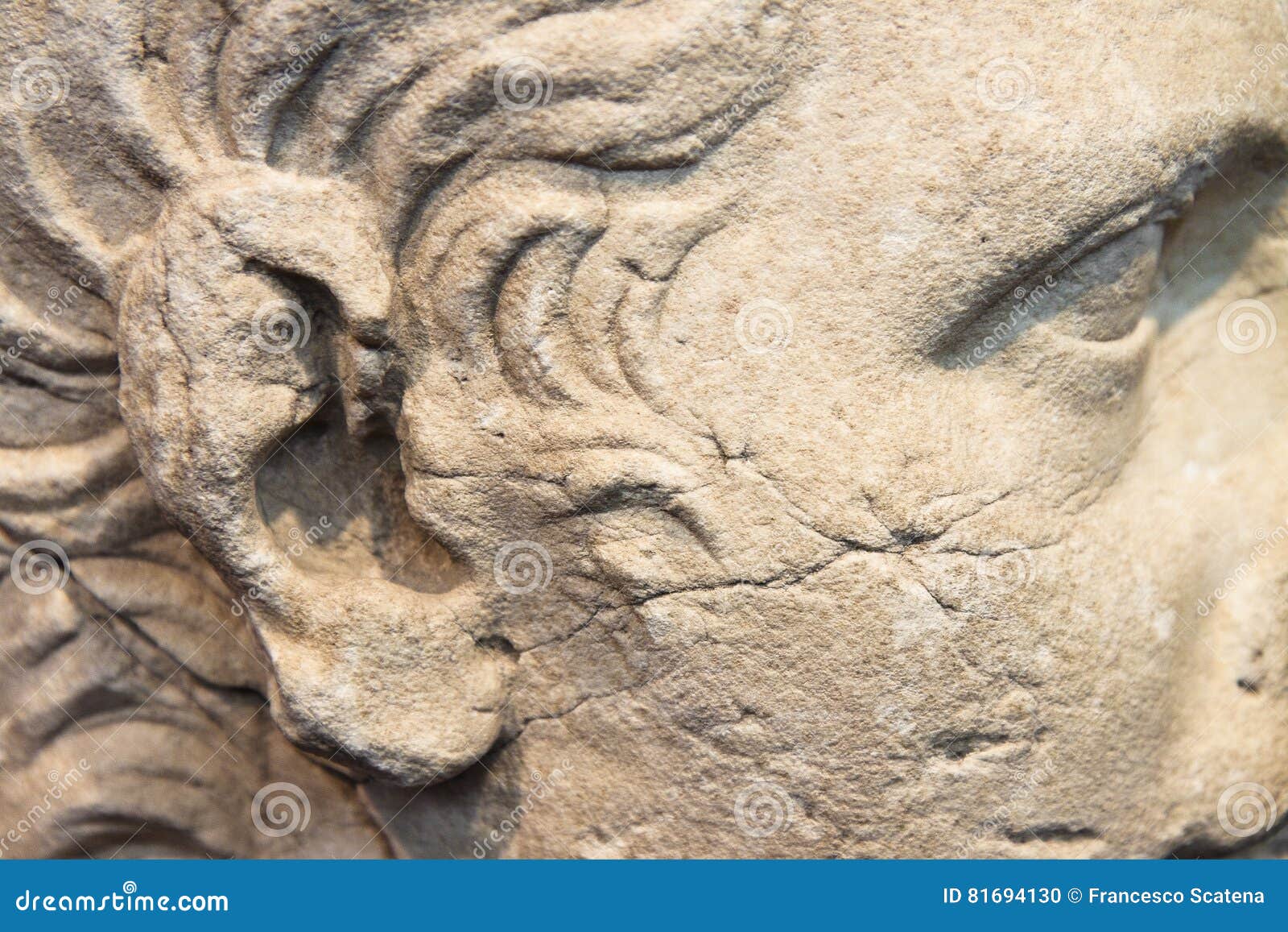 Ear Detail of a Roman Statue - about 2000 Years Ago Stock Photo - Image ...